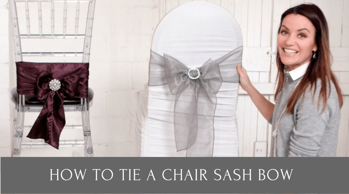 How to Tie a Chair Sash Bow | Easy Tutorial! - Totally Dazzled